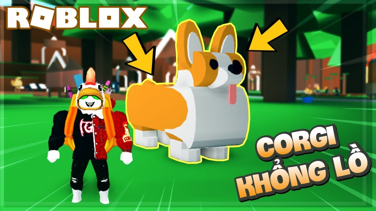 GÀ CƯỠI CHÓ CORGI KHỔNG LỒ KHÁM PHÁ THẾ GIỚI | Feed Your Pets (Roblox ...