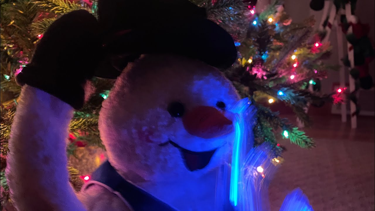 Gemmy 2004(?) Blue Snowflake Vest Spinning Snowflake Snowman HQ audio ...