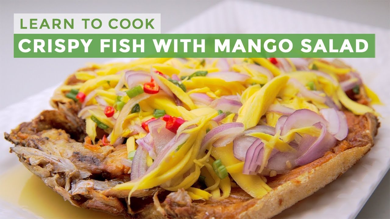 Crispy Fish with Mango Salad ยำปลาดุกฟู | Try Thai Tonight S3E3 - YouTube