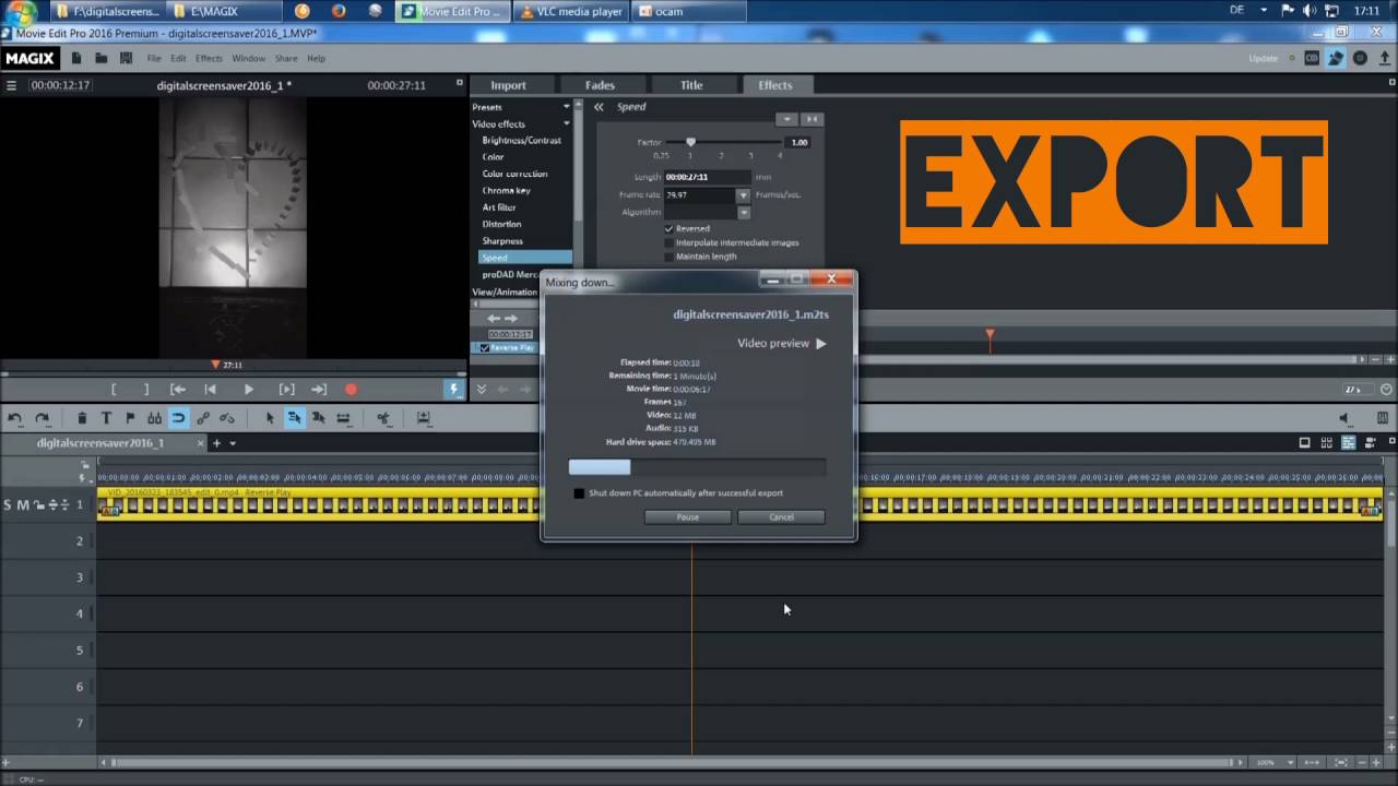 Tutorial: How To Reverse A Video (MAGIX Video Edit Pro) - YouTube