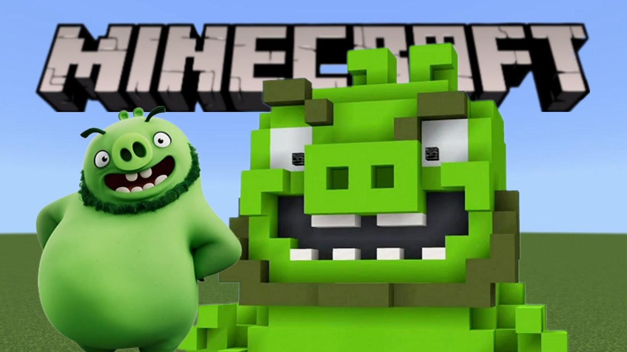How to build Angry Birds Leonard in Minecraft - YouTube
