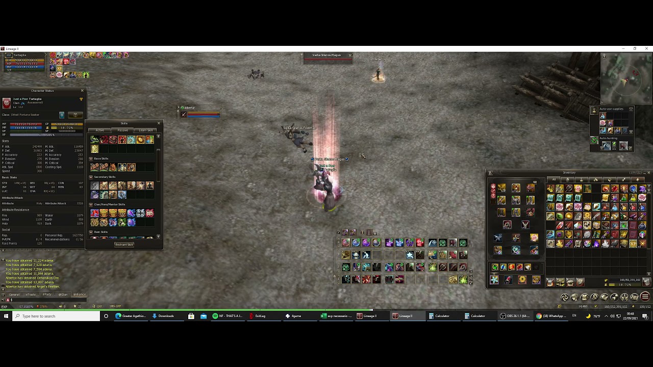 Othell Fs 112 - test varkas solo dmg - Core lineage2 - YouTube