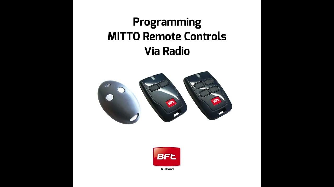 How to Program Remote Controls Via Radio Bft MITTO - YouTube
