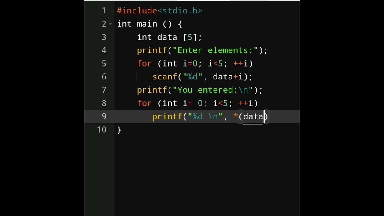 C Program to Access Array Elements Using Pointer ⚡ #education #cprogramming #shorts - YouTube
