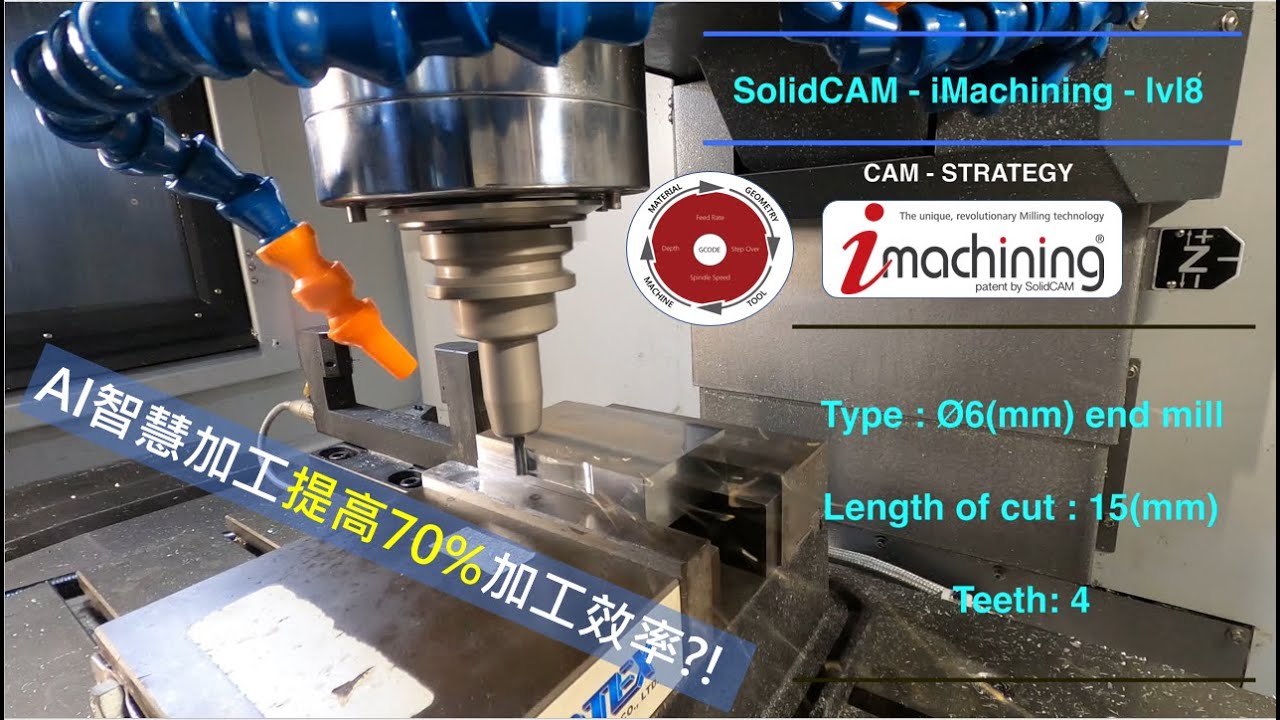 iMachining革命性 AI智慧加工 - 提高70%加工效率省時省錢，可以在同樣時間內賺更多的錢 #solidcam # ...
