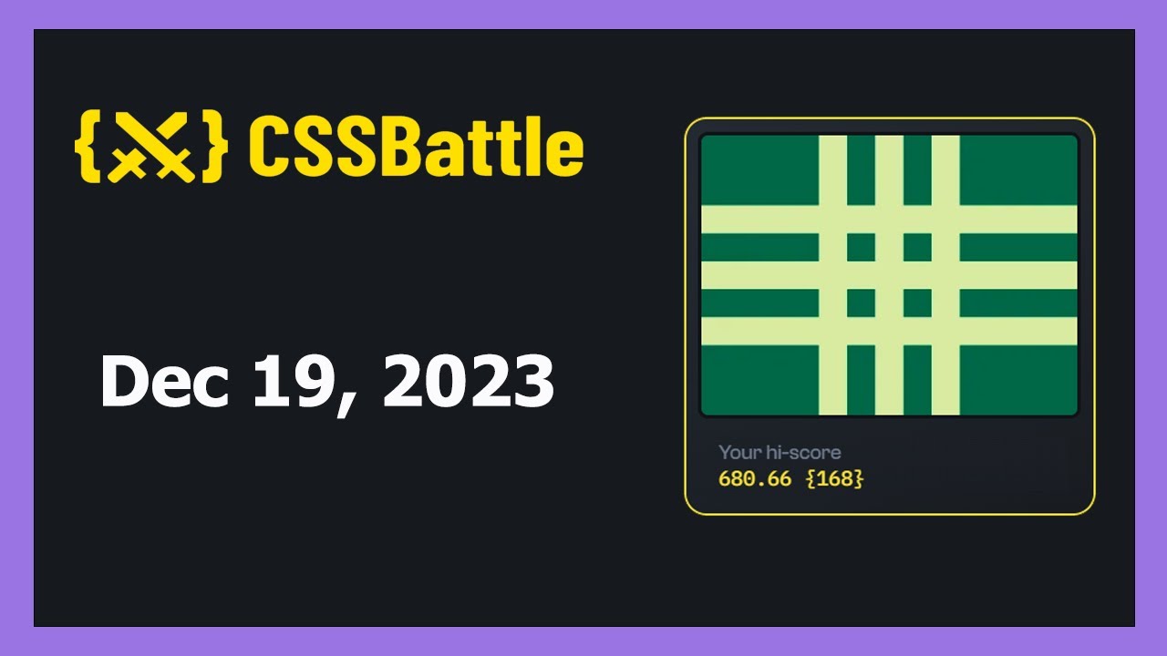 Css Battle Solution Daily Targets 19th December 2023 Css3 Css Challenge Youtube
