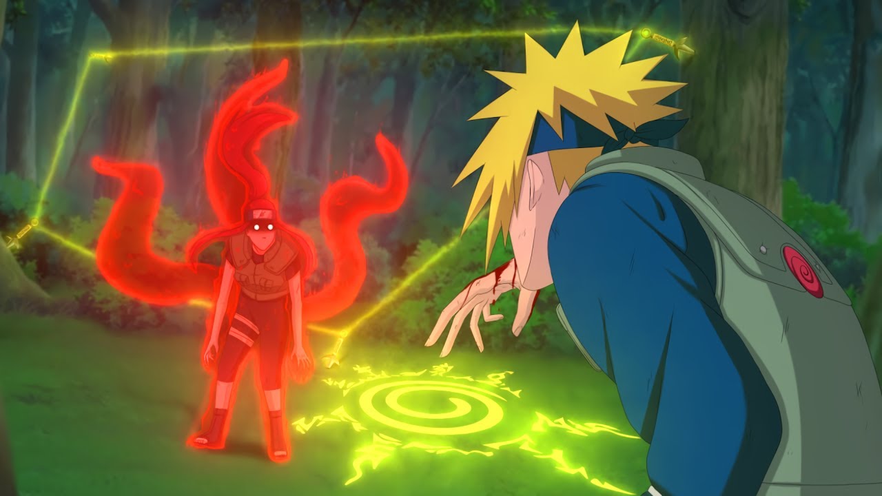 Minato Utiliza El Sello Prohibido Uzumaki Para Restringir El Descontrol ...
