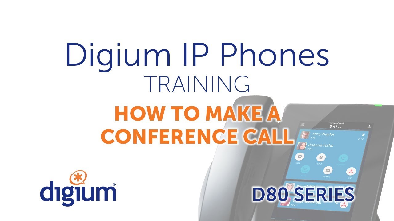Digium D80 IP Phones Training | How to Make a Conference Call - YouTube