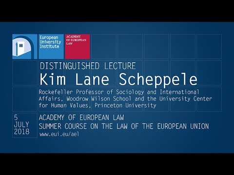 Distinguished Lecture by Professor Kim Lane Scheppele - YouTube