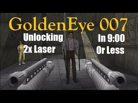 GoldenEye 007 walkthrough: Aztec Complex. (Unlocking 2x Laser in 9:00 ...