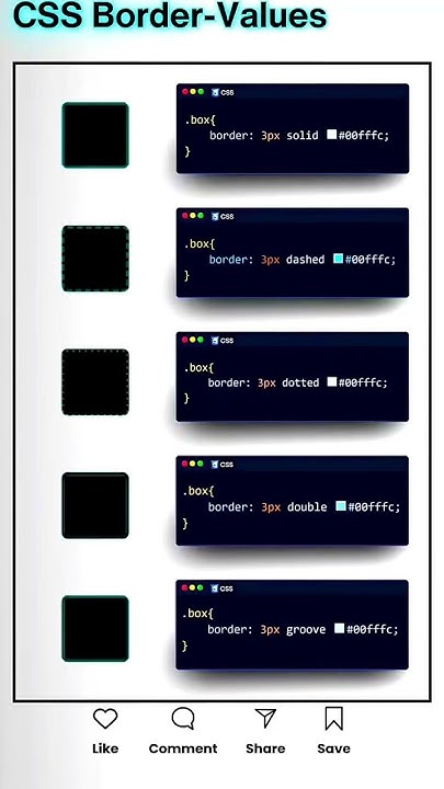 Css Border Values Html Css Trick Shorts Html Css Coding Code 2325