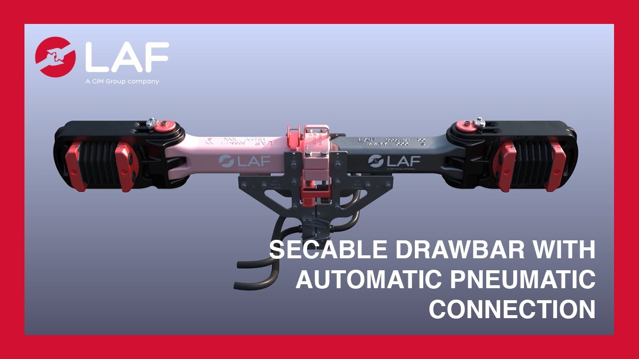 LAF - Secable drawbar with automatic pneumatic connection - YouTube
