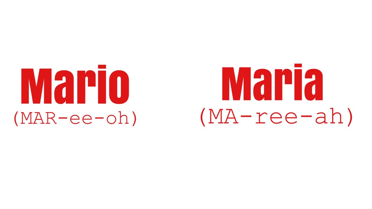 How to pronounce “MARIO” correctly - YouTube