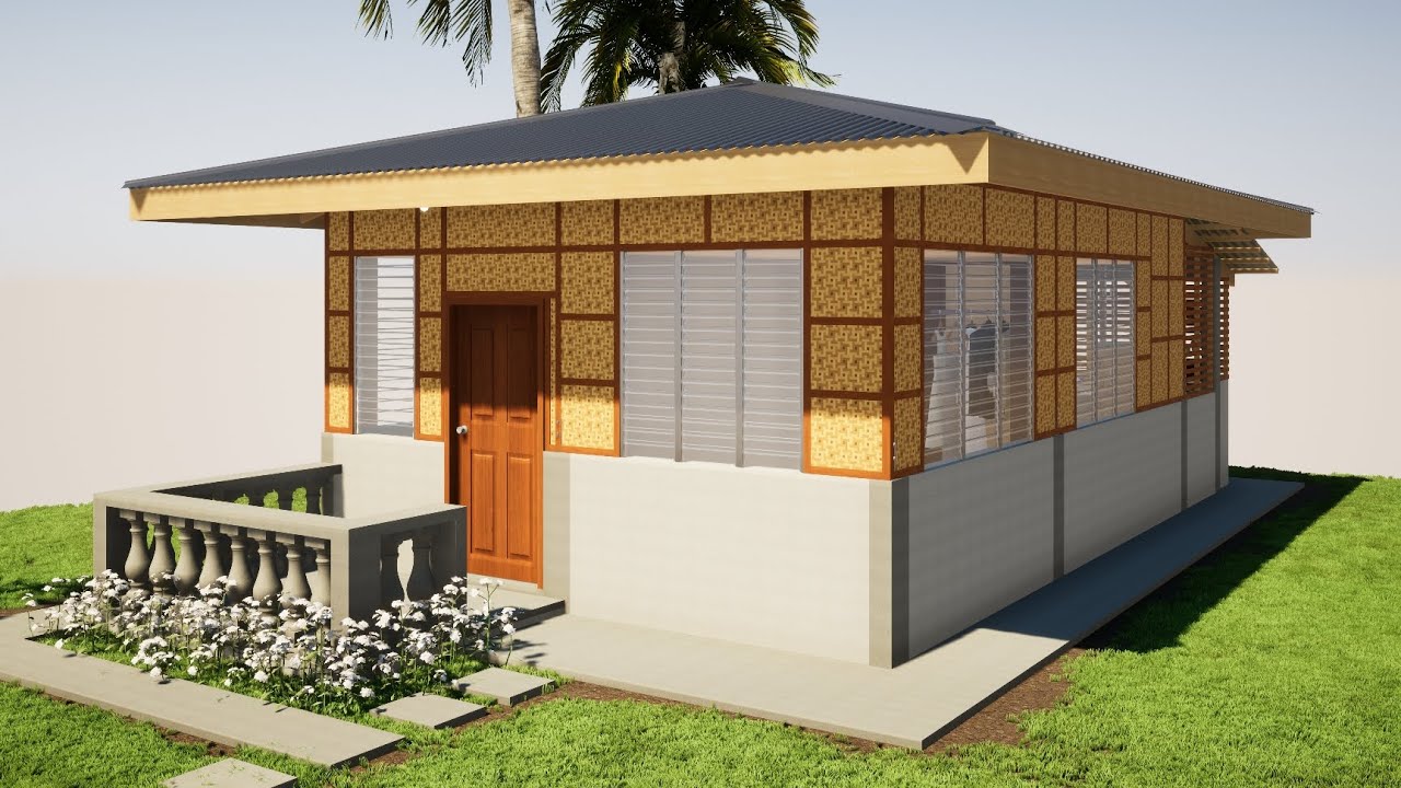 (5mX7m) 2 Bedrooms, terrace half concrete, half amakan, bahay kubo ...