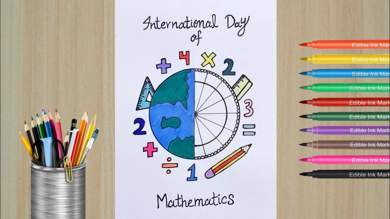 International Mathematics Day Drawing //Mathematics Day Chart Drawing ...