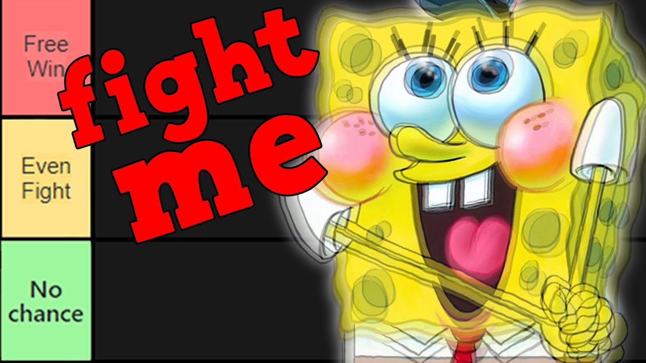 SpongeBob Characters I could beat in a fight - Tier List - YouTube