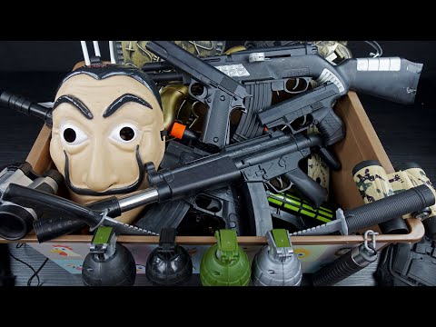 Tehlikeli Adam Oyuncak Silahları & Soygun Maskesi [ La casa de Papel ]