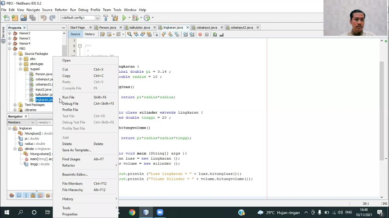 Pemrograman Berorientasi Objek Review Tugas Inheritance (Pewarisan) - YouTube