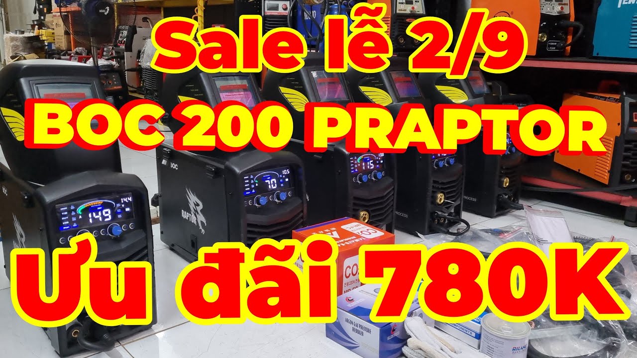 Sale máy hàn đa năng BOC RAPTOR 200 multi process 4 in 1 (Cắt plasma ...