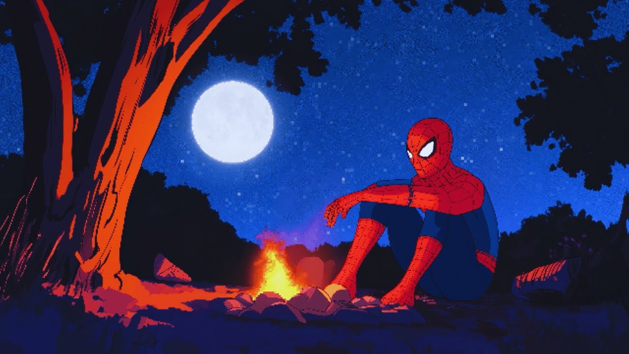 🌆 Spider-Man Lofi Vibes | Relaxing Music 🎧 for Study, Stress Relief ...