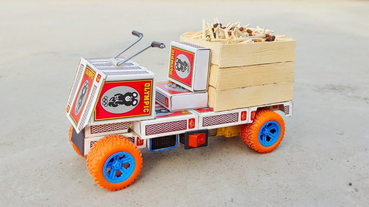 how to make Electric Loading Rickshaw - Diy matchbox tuk tuk - YouTube