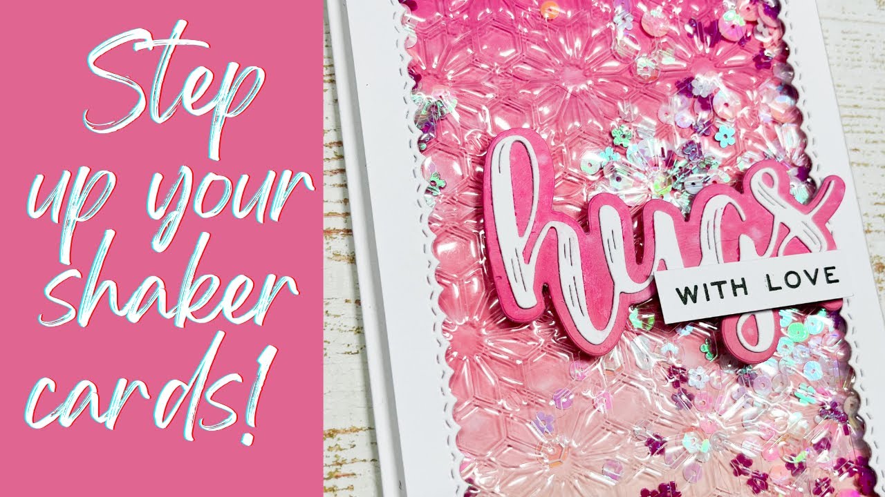 Step up your Shaker Card - Embossing Acetate with a Cover Plate Die! #cards #cardmaking # ...