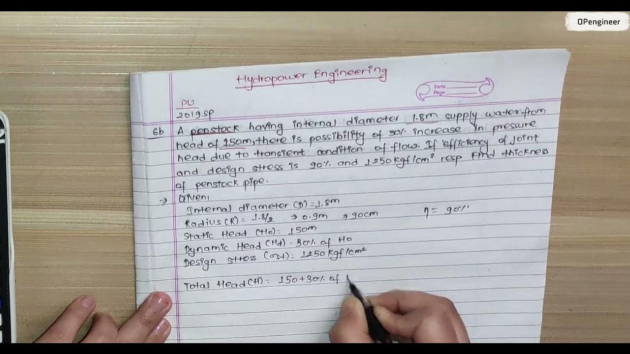 Penstock Pipe Numerical Hydropower Engineering Youtube