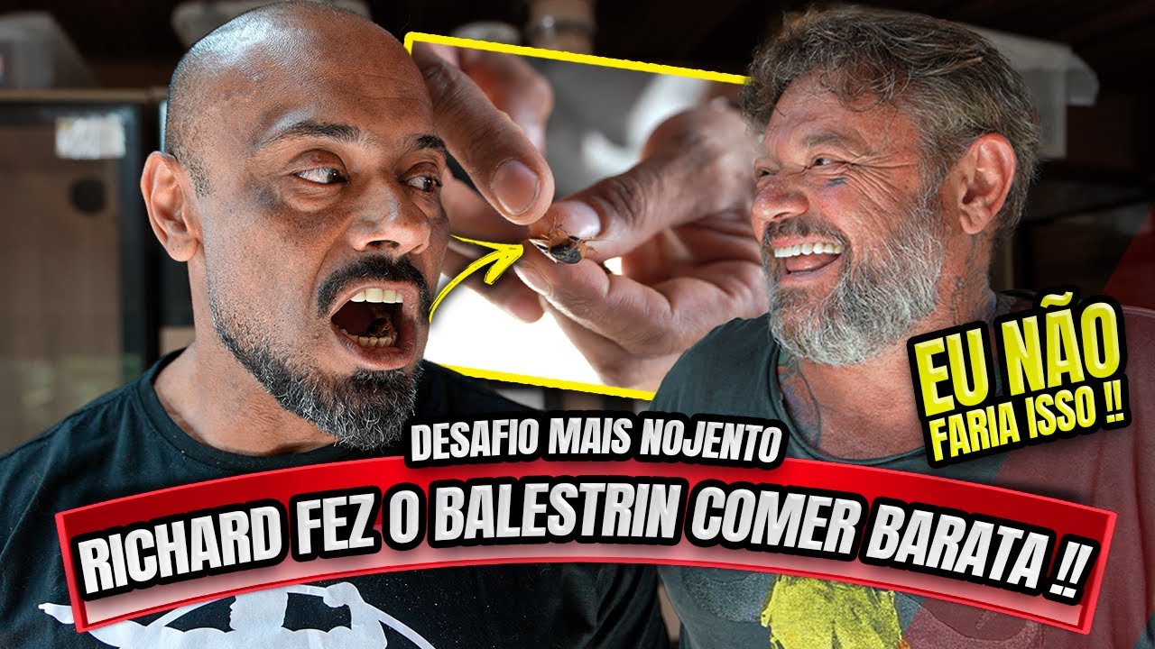 BALESTRIN TEVE QUE COMER BARATA NO DESAFIO DO RICHARD - DESAFIO MAIS ...