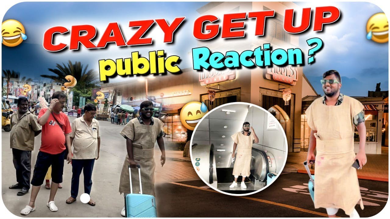 crazy getup at public reaction #fun #comedy - YouTube