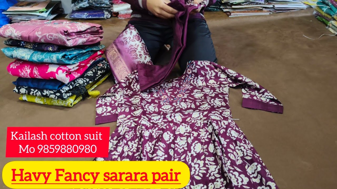Havy fancy kurti pair jetpur famous kailash cotton suit jetpur#jetpur # ...