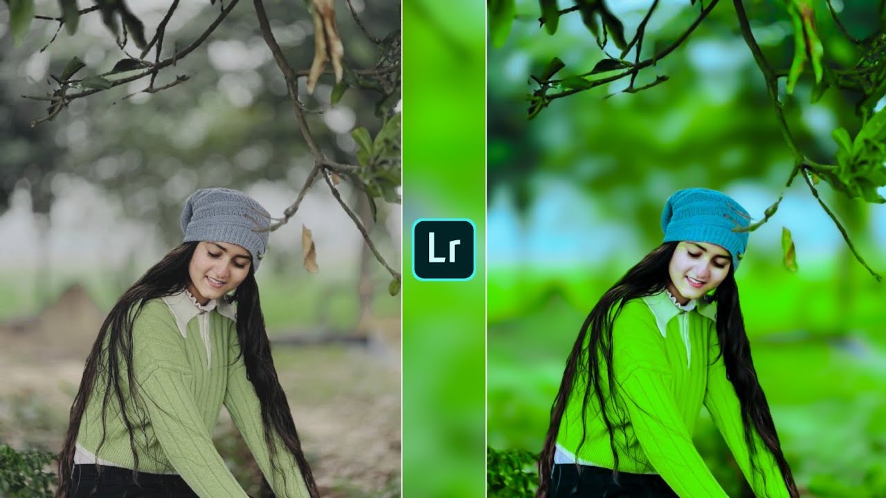 Lightroom Green Tone Photo Editing | Lightroom Green Colour Photo ...