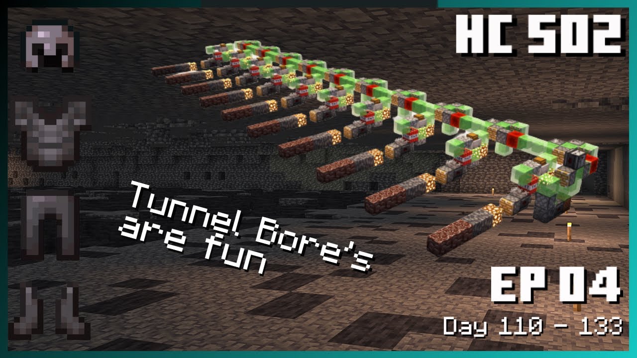 I got full Netherite and built a Tunnel Bore in Hardcore Minecraft | HC ...
