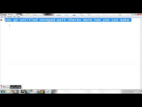 how to get untitled notepad and make the letters bigger - YouTube