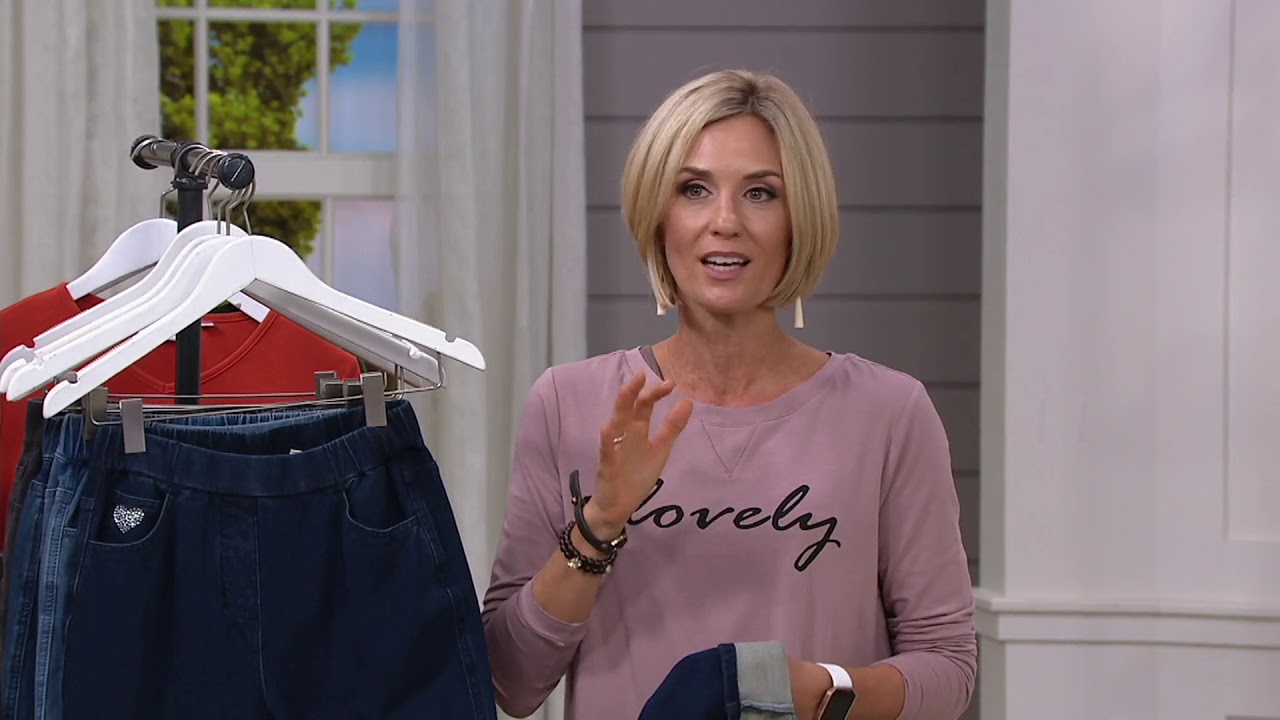 Quacker Factory DreamJeannes Pull-On Slim Leg Pants on QVC - YouTube