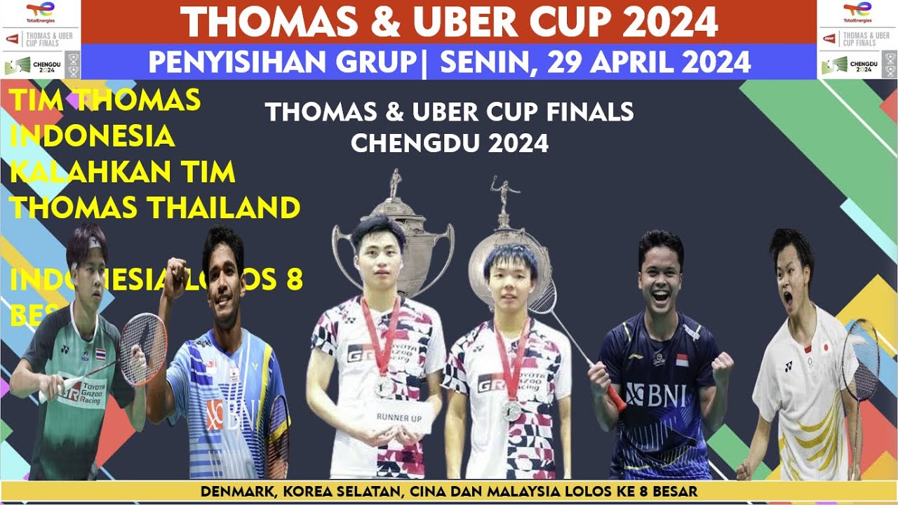 Hasil Thomas Cup 2024 Hari Ini Day 3 ~ Thomas Indonesia Kalahkan ...