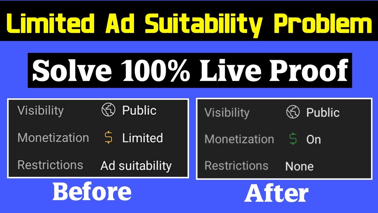 How To Solve Limited Ad Suitability Problem Youtube Video | 2024 | How ...