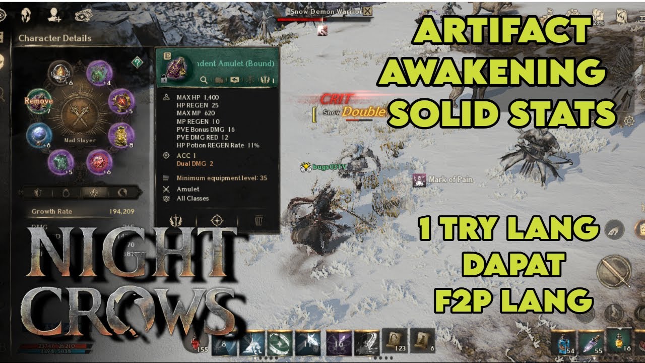 NIGHT CROWS ARTIFACT AWAKENING (F2P TRY) - YouTube