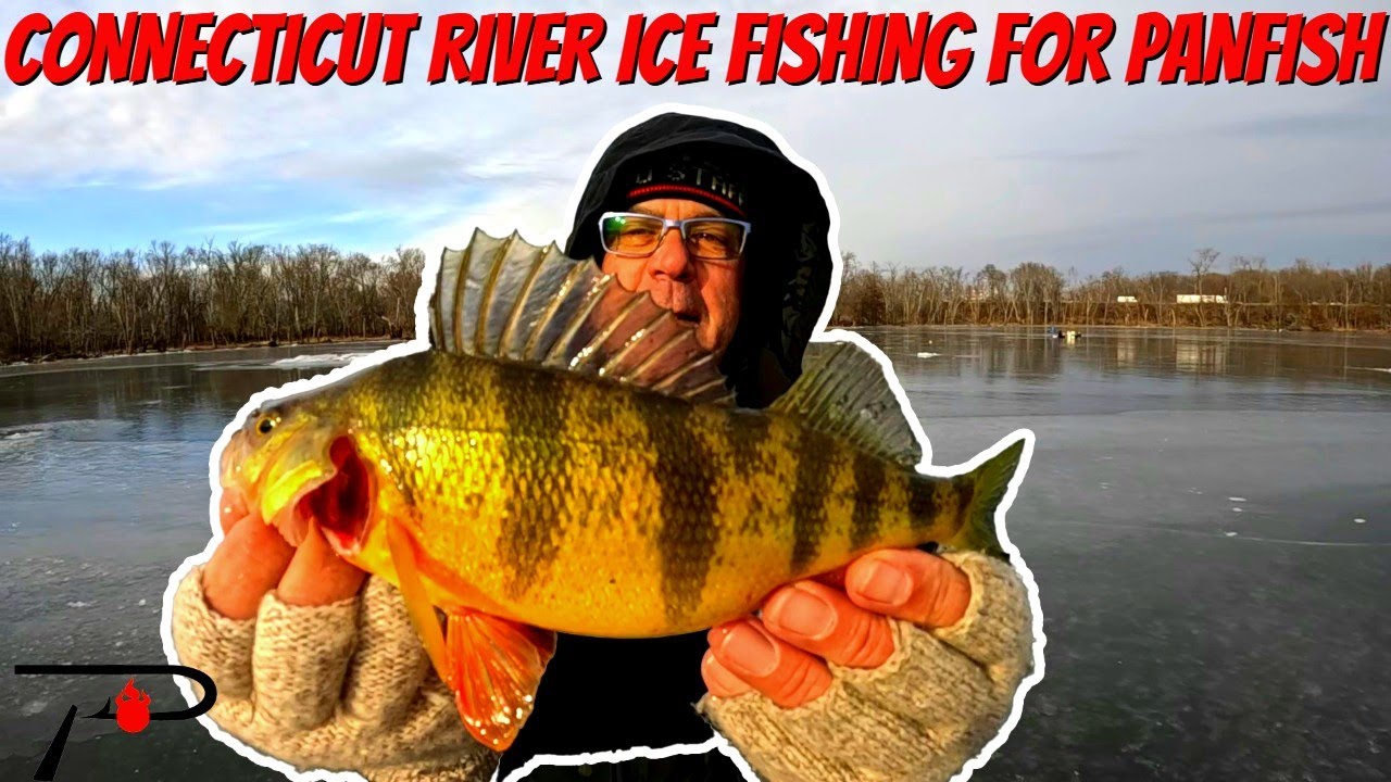 Connecticut River Ice Fishing For Panfish - YouTube