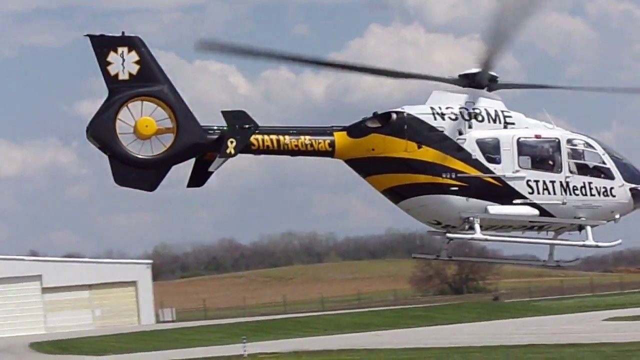 STAT Medevac 13 N308ME take off from York airport - YouTube