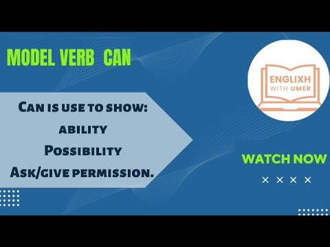 Use of Can/ What is model verb can?/ Explain can in English language ...