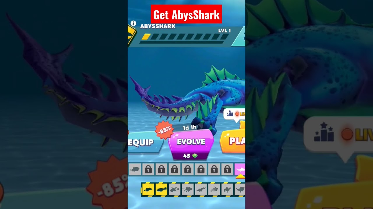 OFFER !! AbysShark for 250,000 Coins | Hungry Shark Evolution - YouTube