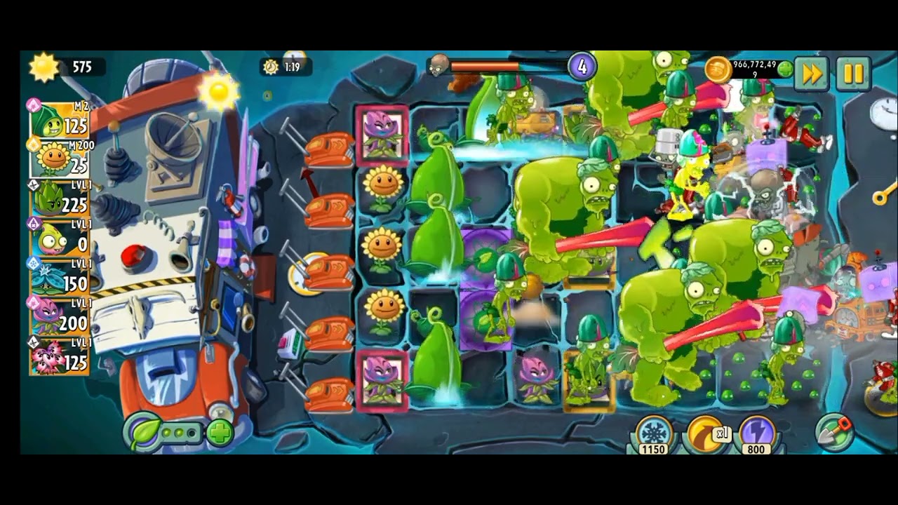 The giant green tree fights zombies || PVZ2 Vip - YouTube