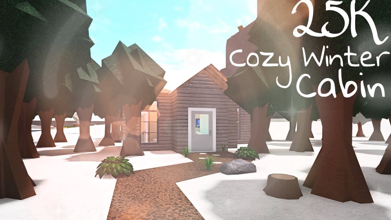 No Gamepass 25k Cozy Winter Cabin (Roblox Bloxburg) - YouTube
