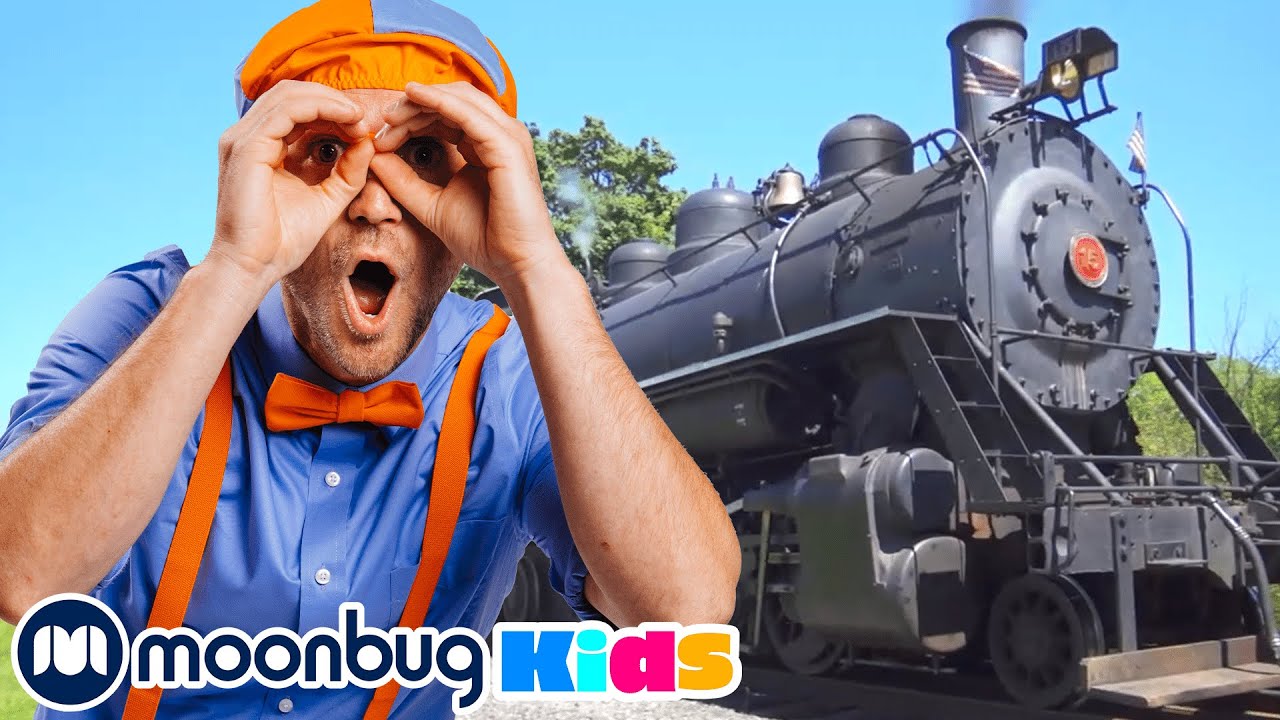 Blippi Explores a Steam Train! | Playground for Children | Educational ...