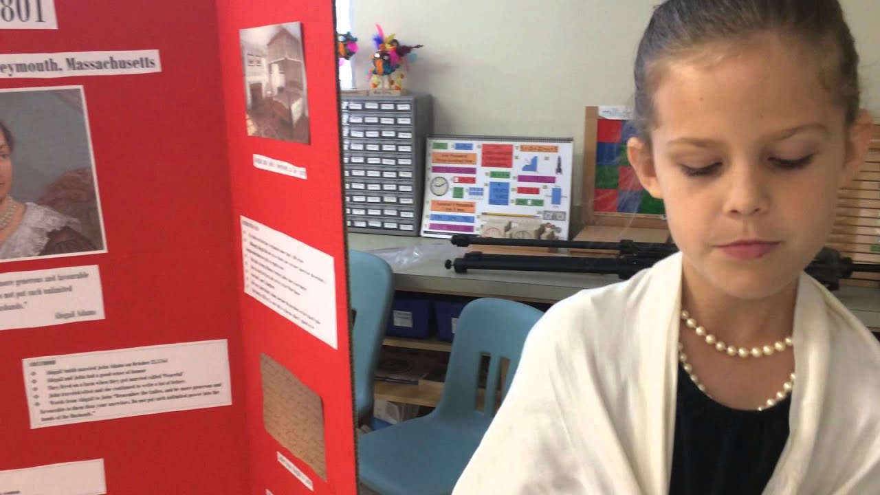 Living Museum - Abigail Adams- 3rd grade - YouTube