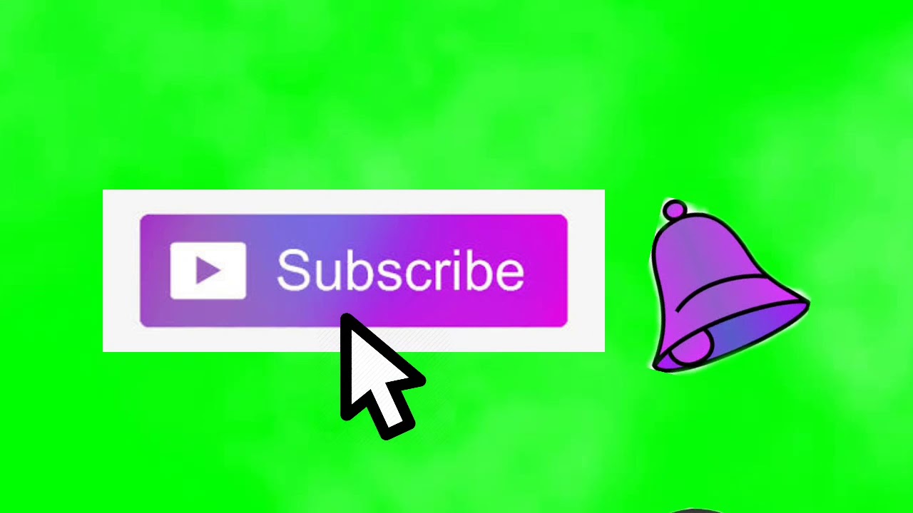 Green Screen Violet Subscribe Button And Violet Bell Notification|My ...