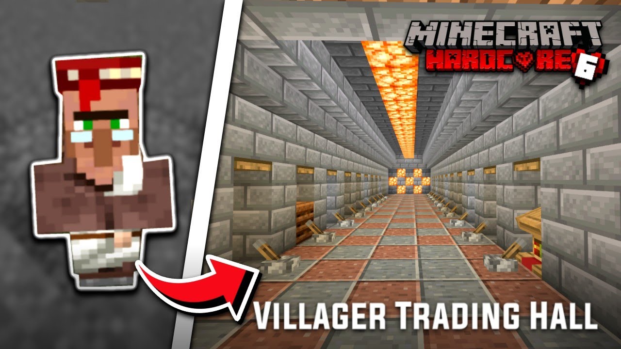 (old) I Built the AMAZING TRADING HALL in Minecraft Hardcore 1.18 (#6 ...