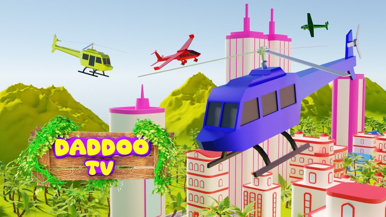 Learn colors with airplanes and helicopters | Colors for Kids ...