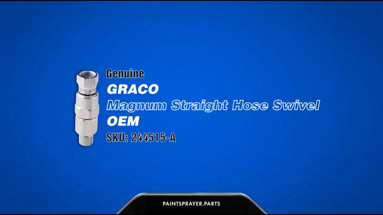 Graco Magnum Straight Hose Swivel 244515 OEM - YouTube