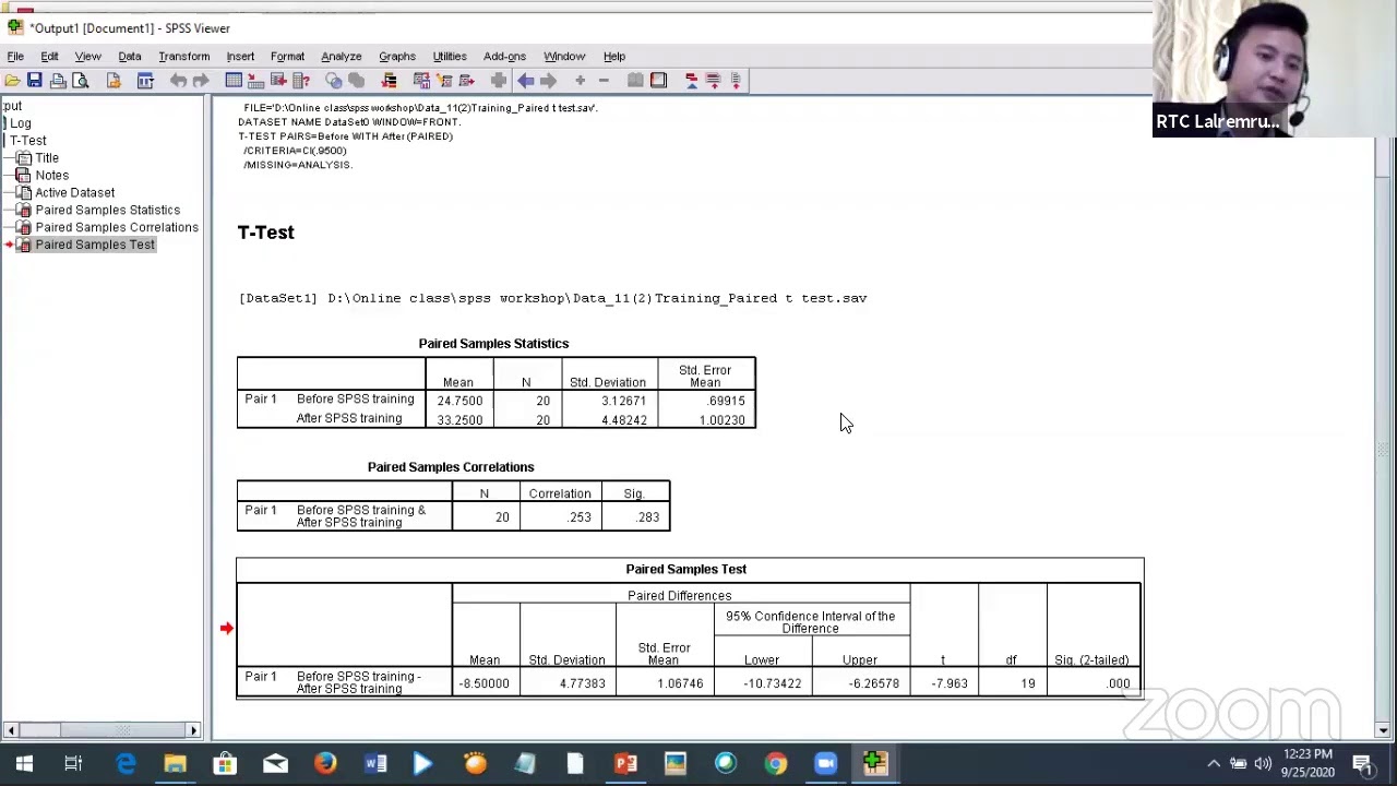 State level webinar on the basics of Statistical Packages for Social ...